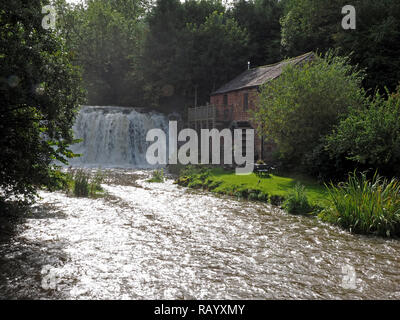 Rutter Force waterfall on the Hoff Beck south of Appleby in Westmorland ...