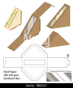 Packaging paper display cake box template and 3d box design vector file ...