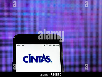 Cintas Business services company logo seen displayed on smart phone ...