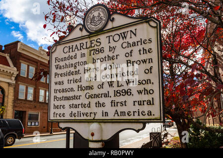 Charles Town, WV, USA - November 3, 2018: The Historic Courthouse in ...