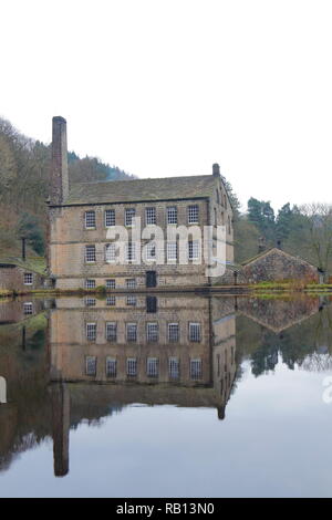 Hebden Bridge Hardcastle Crags Victorian period Stock Photo - Alamy