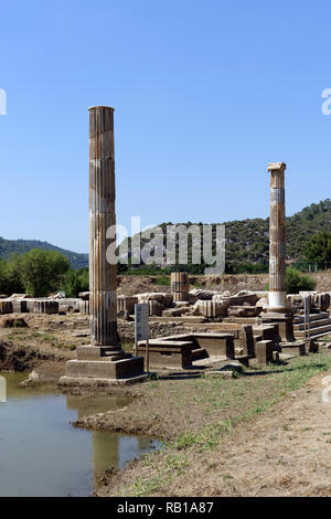 Column monuments dedicated to Sextus Appuleius (right), Menippos of ...