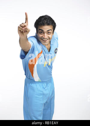 Cricket player portrait in silhouette shadow on white background Stock ...