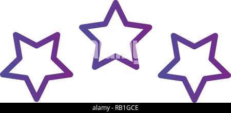 Three linear score stars in circle. linear icon. three stars. Vector ...