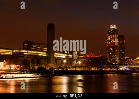 The Tate Britain Night London UK Stock Photo - Alamy