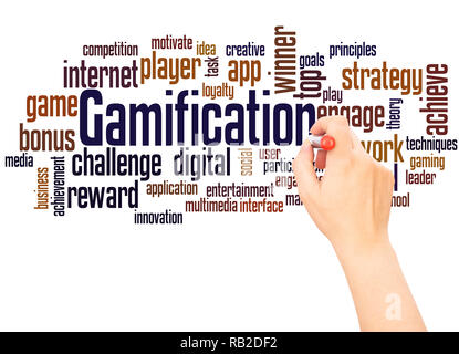 Gamification concept word cloud background Stock Photo - Alamy