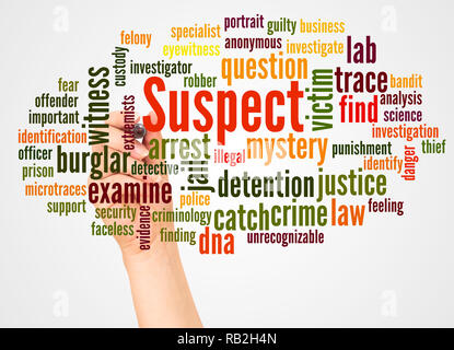 Prison word cloud and hand with marker concept on white background ...