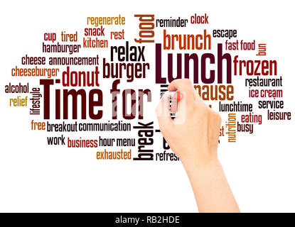 Lunch Time, word cloud concept on white background Stock Photo - Alamy