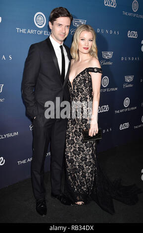Ashley Grace and Topher Grace attend The Art Of Elysium's 2025 HEAVEN ...