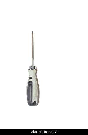 Black screwdriver isolated on gray background Stock Photo - Alamy