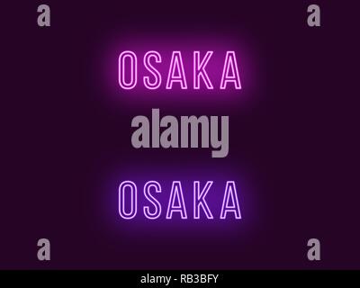 Osaka Japan urban line lettering sports style vintage college ...