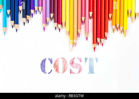 Cost drawing by colour pencils Stock Photo - Alamy