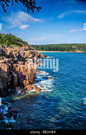 The Ocean Path Trail in Acadia National Park, Maine Stock Photo - Alamy