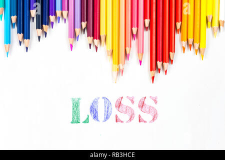Loss drawing by colour pencils Stock Photo - Alamy