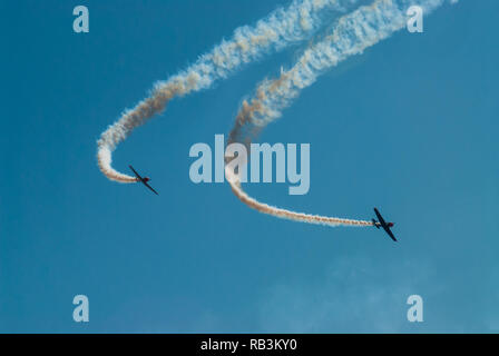 Acrobatic plain performance in Hamburg Hafen-Geburtstag Stock Photo - Alamy