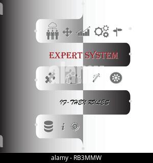 Expert system lettering web design. Concept. Lettering. Light ...