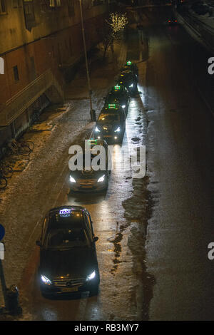 TUMBA, SWEDEN - DECEMBER 29, 2018: Details from Tumba commuter rail ...