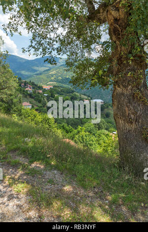 Panorama with village of Gega and Ograzhden Mountain, Blagoevgrad ...