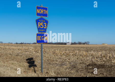 Route 53 North street sign with brilliant blue skies in the background ...