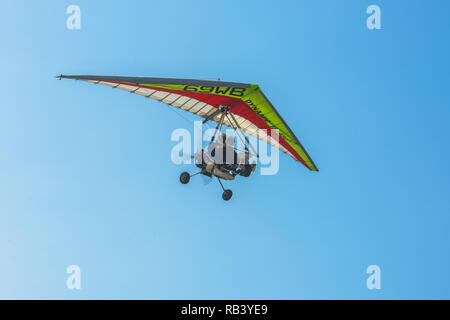 Flying motor kite in the air Stock Photo - Alamy