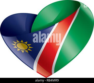 Namibia vector flag heart on white background Stock Vector Image & Art ...