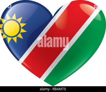 Namibia vector flag heart on white background Stock Vector Image & Art ...