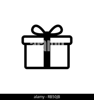 Gift box sign icon. Present with heart love symbol. Valentines day ...