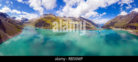 Kaprun, Austria - September 6, 2018. Overlooking the high mountain ...