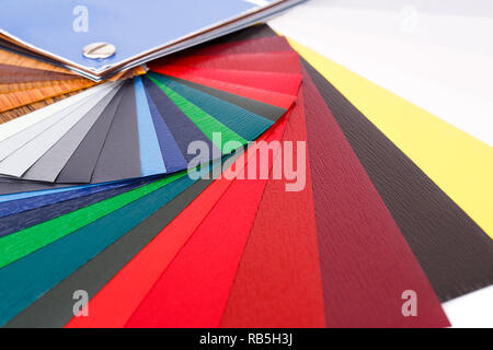 Wood coating color samples closeup picture Stock Photo - Alamy