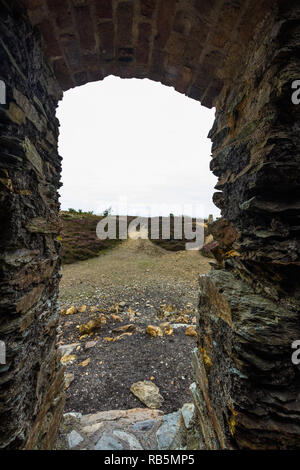 Different coloured rocks in ex copper mine area. Parys Mountain, Amlwch ...
