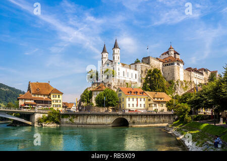 Aarburg Castle historical medieval castle and church, Aargau ...