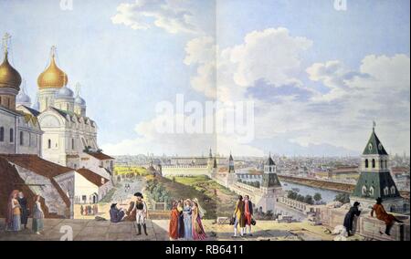 Cityscape of Moscow, Russia, 18th century Stock Photo - Alamy