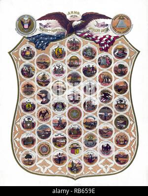 Great Seal of the United States. American Bold Eagle National Symbol ...