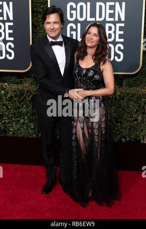 Jason Bateman and Amanda Anka attend the 83rd annual Golden Globe ...