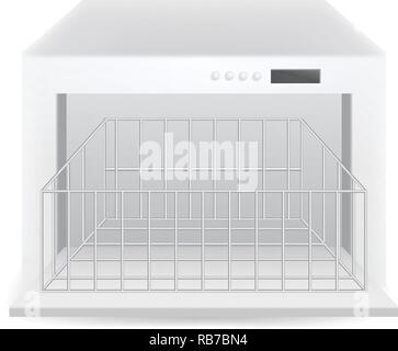 Vector 3d realistic dishwasher with open, closed door, digital display ...