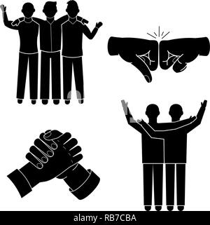 Brothers logo. Brotherhood symbol handshake. letters shake hands ...