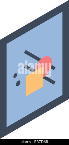 rectangular wall mirror cartoon vector illustration Stock Vector Image ...