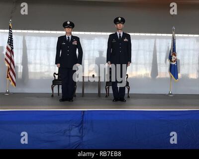 Colonel Frank Amodeo, 927th Air Refueling Wing commander, gives his ...