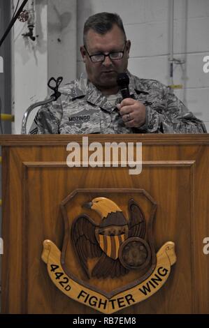 Chief Master Sgt. Mitch Mozingo recieves a letter of appreciation from ...