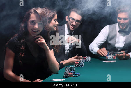 modern business woman sitting at craps table in a casino Stock Photo ...