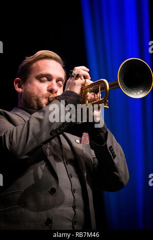 Quentin Collins soloing on trumpet with Hexagonal playing McCoy and ...