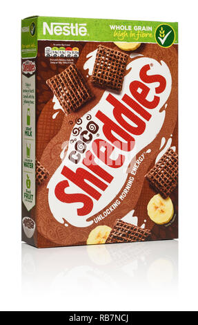 A box of Nestle Coco Shreddies breakfast cereal Stock Photo - Alamy