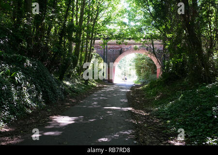 rodwell trail railway bridge weymouth dorset england Stock Photo - Alamy