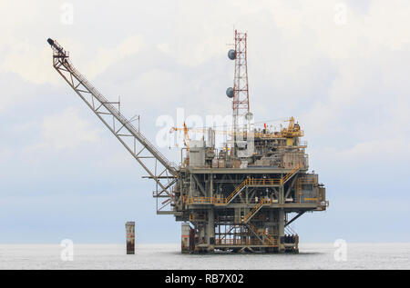 Oil Rig In The Gulf Of Mexico; Gulf Shores Alabama United States Of ...