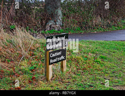 A view of Barton Broad National Nature Reserve on the Norfolk Broads at ...