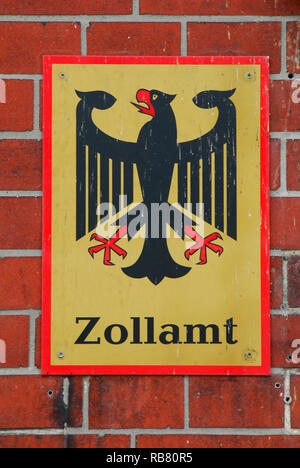 german customs office eagle emblem sign Stock Photo - Alamy