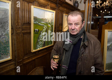 Artist Ron Sandford at the opening of his exhibition at Vaila Fine Art ...