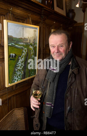 Artist Ron Sandford at the opening of his exhibition at Vaila Fine Art ...