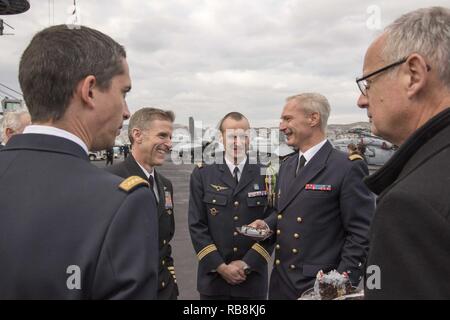 (Left to right) Adm. Charles Richard, U.S. Strategic Command commander ...