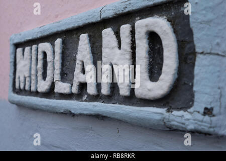 Old Railway sign "Midland Stock Photo - Alamy